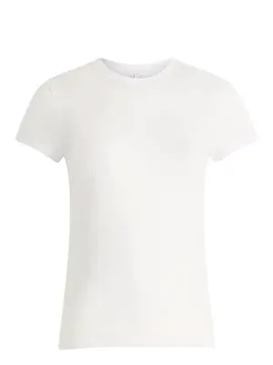 SKIMS Skims Women's Sheer Cotton Crewneck Standard T-shirt Snow
