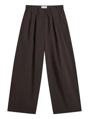 ST. AGNI Relaxed Pleat Pants - Bark