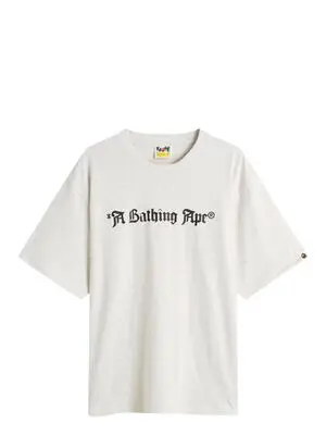 A BATHING APE Gothic Logo T-shirt - Gray