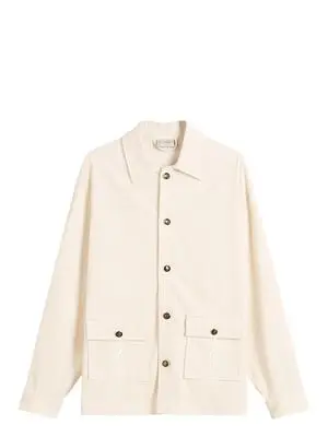 Drole De Monsieur Corduroy Overshirt - Ecru