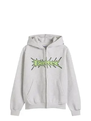 BUTTER GOODS Nail Logo Zip Hoodie - Ash