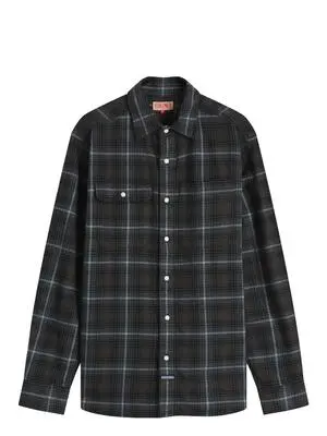 DUBBLEWARE Heritage Check Work Shirt - Brown