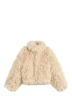 SAMSØE SAMSØE Samedda Curly Bomber Jacket - Pumice Stone