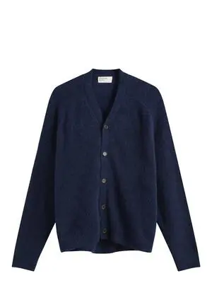 Universal Works Alpaca David Cardigan - Navy