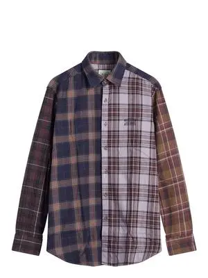 Aries Overdyed Patchwork Shirt - Purple