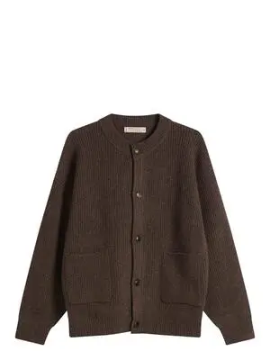 FRIZMWORKS Heavy Wool Round Cardigan - Choco Brown