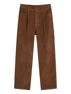 FRIZMWORKS Corduroy Wide One Tuck Pants - Brown