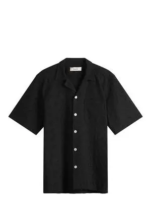FORET Leo Paisley Shirt - Black