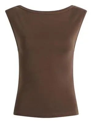 ST. AGNI Organic Cotton Ballerina Top - Fudge