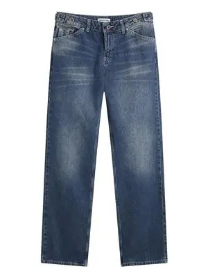 PEACHY DEN Goldie Wide Leg Jeans - Dark Fade