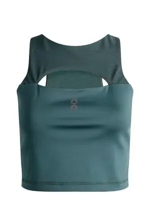 On Train Volt Crop Top - Obsidian