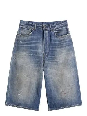 Acne Studios Judda Blue Trafalgar Denim Shorts - Mid Blue