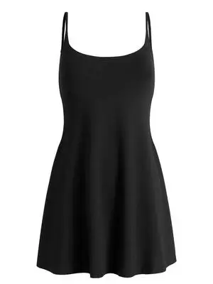 SKIMS Smooth Lounge Strap Mini Dress - Obsidian