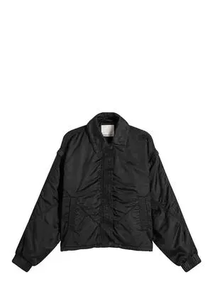 You Must Create Heath Bomber Satin Jacket - Black