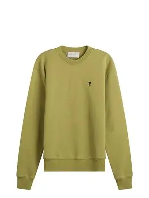 AMI Paris Contrasted De Coeur Sweatshirt - Matcha
