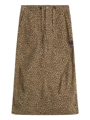 Needles String Fatigue Skirt Animal Print Maxi - Leopard