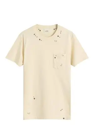 Isabel Marant Étoile Yazrane Pierced T-shirt - Ecru