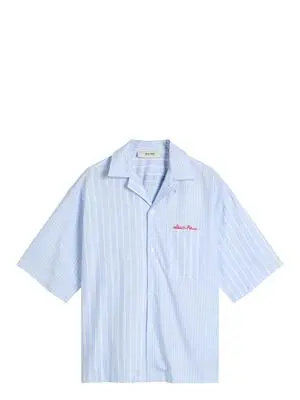 ABOUT:BLANK Patchwork Vacation Shirt - Blue/white