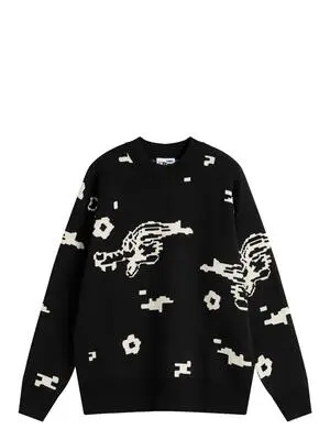 PAWA SPEED SPORTS Digi Doggo Knit Sweater - Black