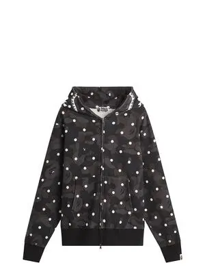 A BATHING APE Abc Dot Shark Zip Hoodie - Black