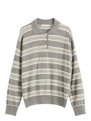 NOTHING WRITTEN Kevin Stripe Pullover - Gray