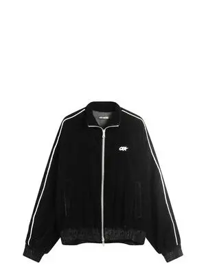 COLE BUXTON Velour Track Jacket - Black