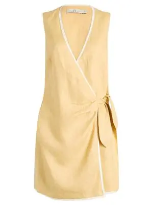 SIR. Carlotta Wrap Mini Dress - Raffia