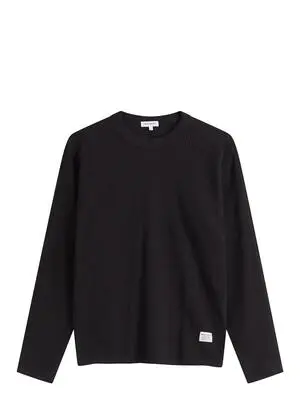 Norse Projects Stevns Military Rib Long Sleeve T-shirt - Black