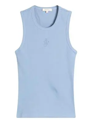 JW Anderson Anchor Embroidery Vest - Steel Blue