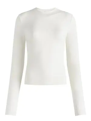 SKIMS Cotton Jersey Long Sleeve T-shirt - Marble
