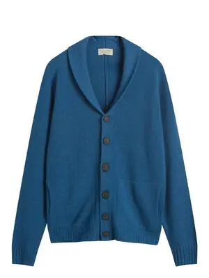 John Smedley Rockford Cashmere Shawl Collar Cardigan - Seaway