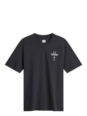 C.P. COMPANY 30/1 British Sailor Logo T-shirt - Total Eclipse