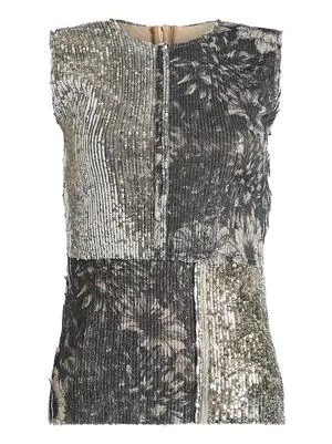 MAISON MARGIELA Patchwork Sequin Top - Multi