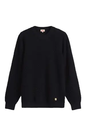 Armor Lux Waffle Knit Jumper - Navy
