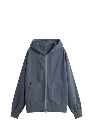 FRIZMWORKS Og Pigment Dyed Zip Hoodie - Blue