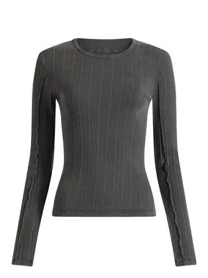 MFPEN Long Sleeve Rib T-shirt - Washed Graphite