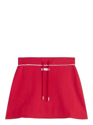 MARINE SERRE Cute 70's Mini Skirt - Red