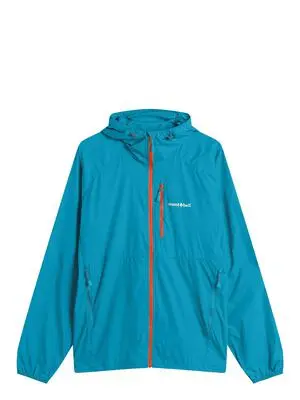 MONTBELL Wind Blast Hooded Jacket - Turquoise