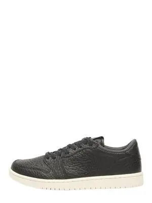 JORDAN 1 Retro Low 'no Swoosh' Sneaker - Black/sail