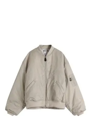 ANGLAN End. X Parachute Ruched Bomber Jacket - Grey