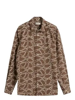FORET Dawn Embroidered Shirt - Earth/cloud