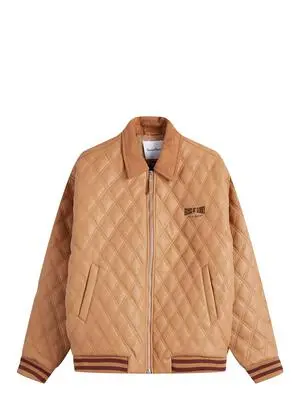 HOUSE OF SUNNY Midcentury Quilt Bomber - Neutral