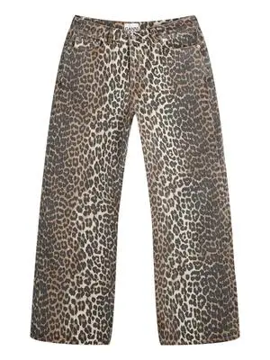 GANNI Print Denim Izey - Leopard