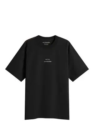 AND WANDER X Roa Logo Printed T-shirt - Black