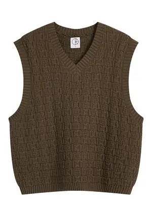 POLAR SKATE CO. Alex Knitted Vest - Brown