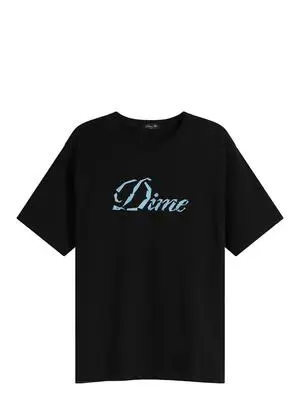 DIME Cursive Paper Cut T-shirt - Black