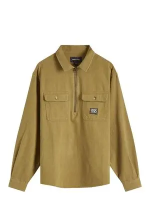 THISISNEVERTHAT Quarter Zip Shirt - Olive