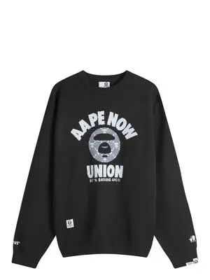 AAPE BY *A BATHING APE Aape Union Monogram Knit Sweater - Black