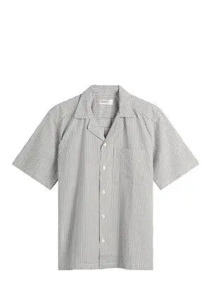 FORET Peer Seersucker Vacation Shirt - Light Blue Stripe