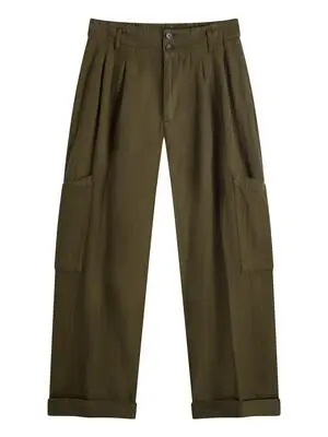 You Must Create Ymc Women's Greease Wide Trousers Olive